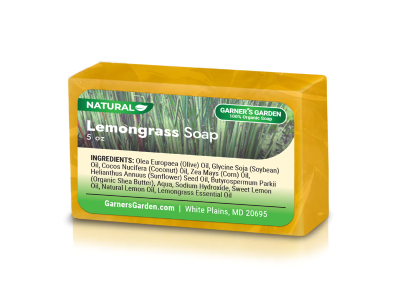 Natural Lemongrass Soap Bar | Organic Body Soap Bar – Garner's Garden